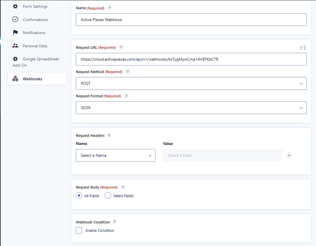 Gravity Forms Webhook not receiving from Wordpress - Need help - Activepieces Community