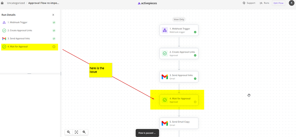 Approval Step not working - and hints? - Need help - Activepieces Community