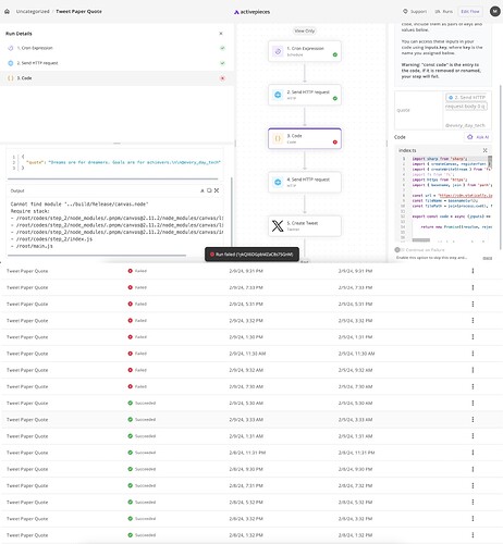 My Existing Working Flow Suddenly Stopped Working Need Help Activepieces Community 